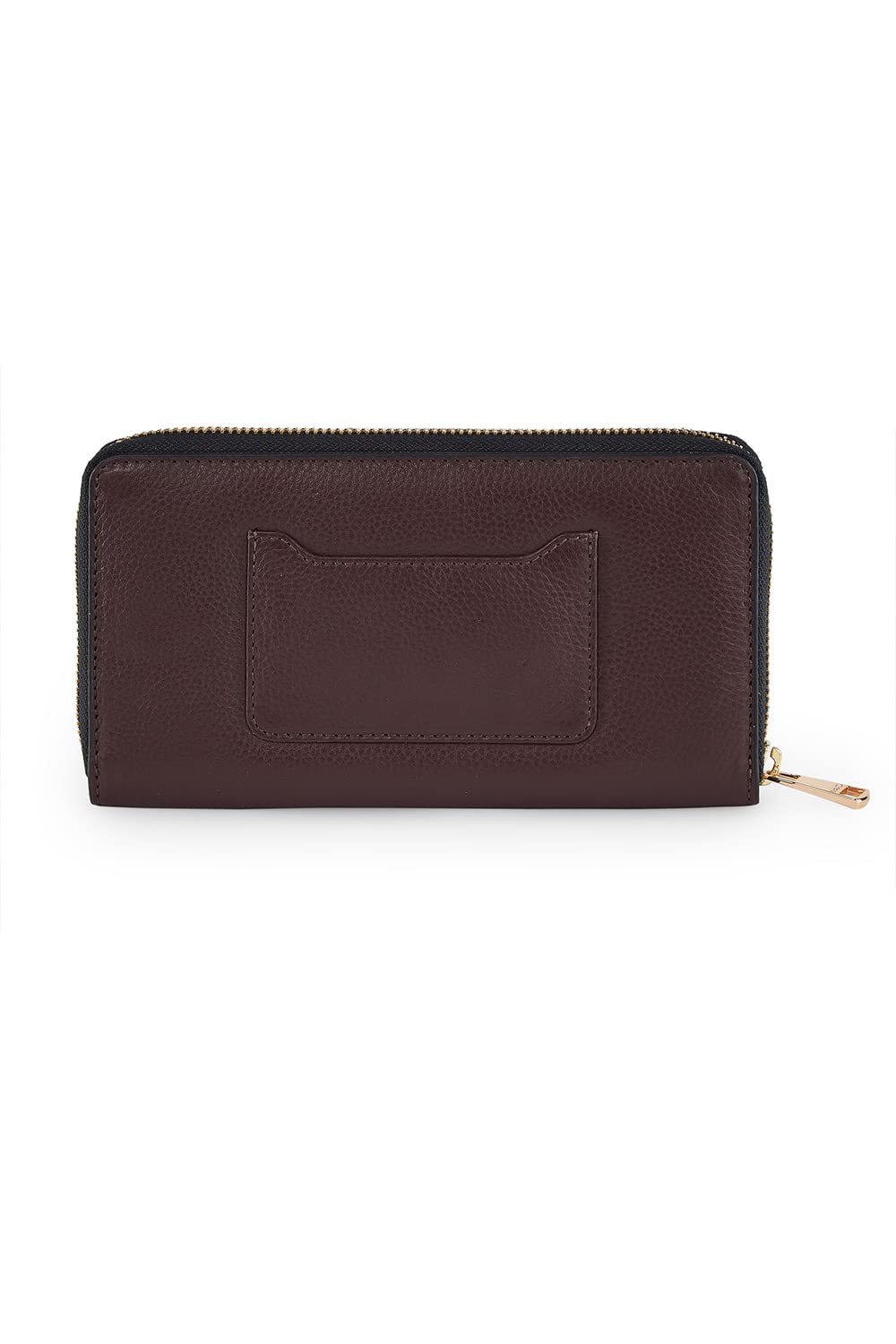 Lodis Women's Flynn Zip Around Continental Wallet, Smooth Slim Leather Wallet, Handbag, Trumble (Brick)
