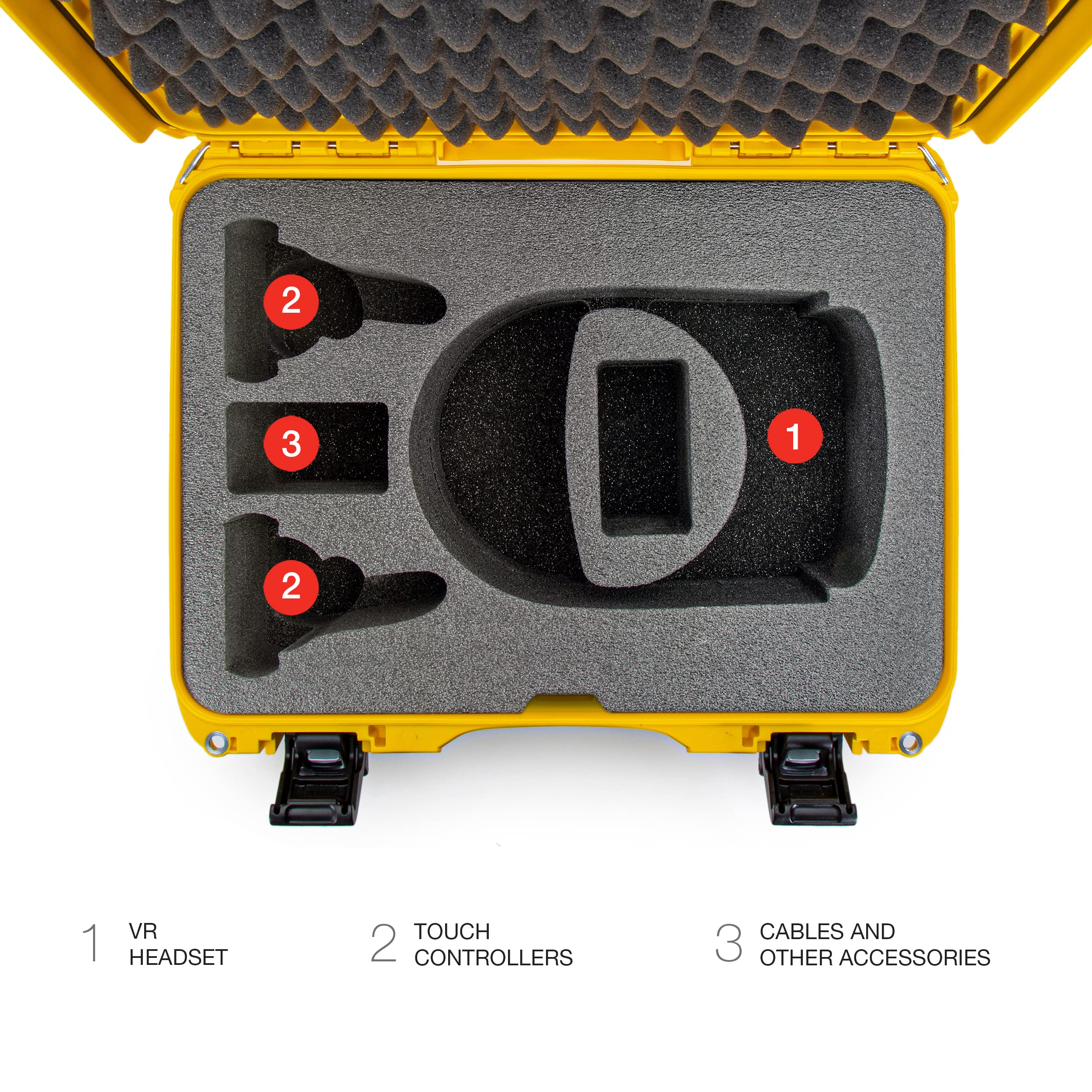 Nanuk 925 Waterproof Hard Case with Foam Insert for Oculus Quest 2 - Yellow