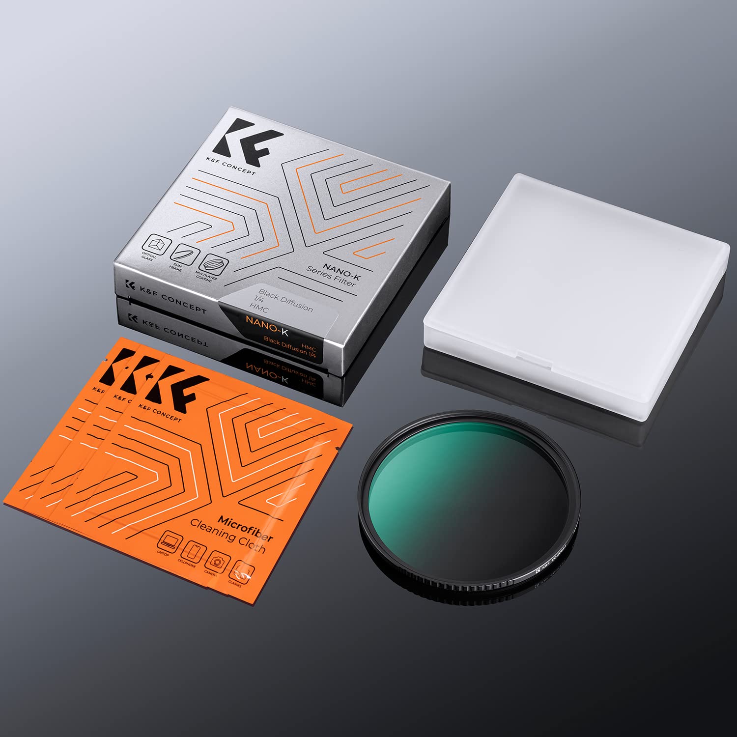 K&F Concept 67mm Black Diffusion 1/4 Filter Mist Cinematic Effect Filter with 18 Multi-Layer Coatings for Video/Vlog/Portrait Photography (K-Series)