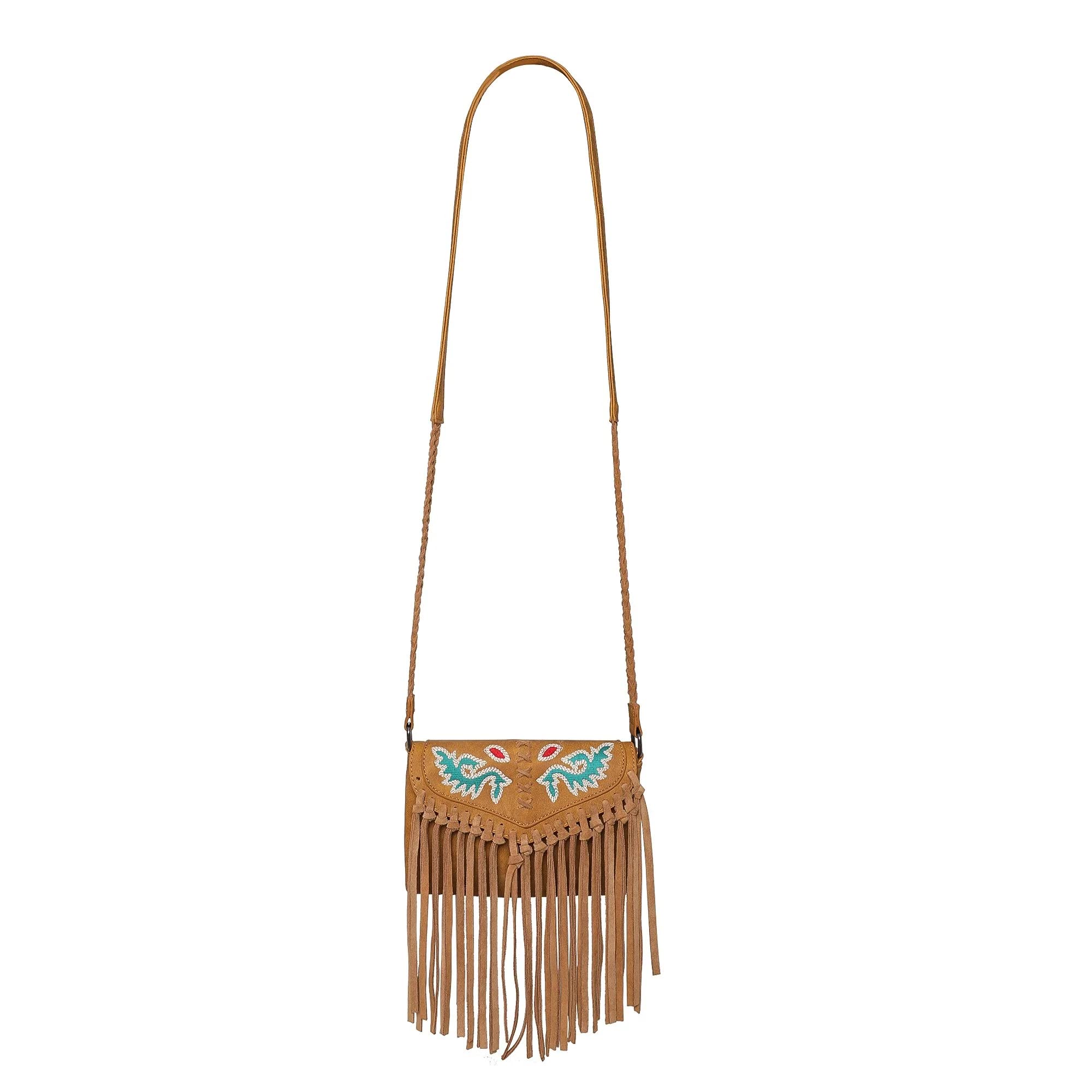 Montana West Tassel Crossbody Bag Western Fringe Purses and Handbag WGB04-001BR