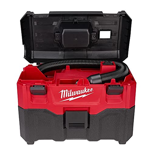 Milwaukee M18 2 Gal. 18-Volt Lithium-ion Cordless Wet/Dry Vacuum (Tool-Only), 2.8 Amp Motor, Lightweight, Tool-Box Style for Effortless Transport and Storage