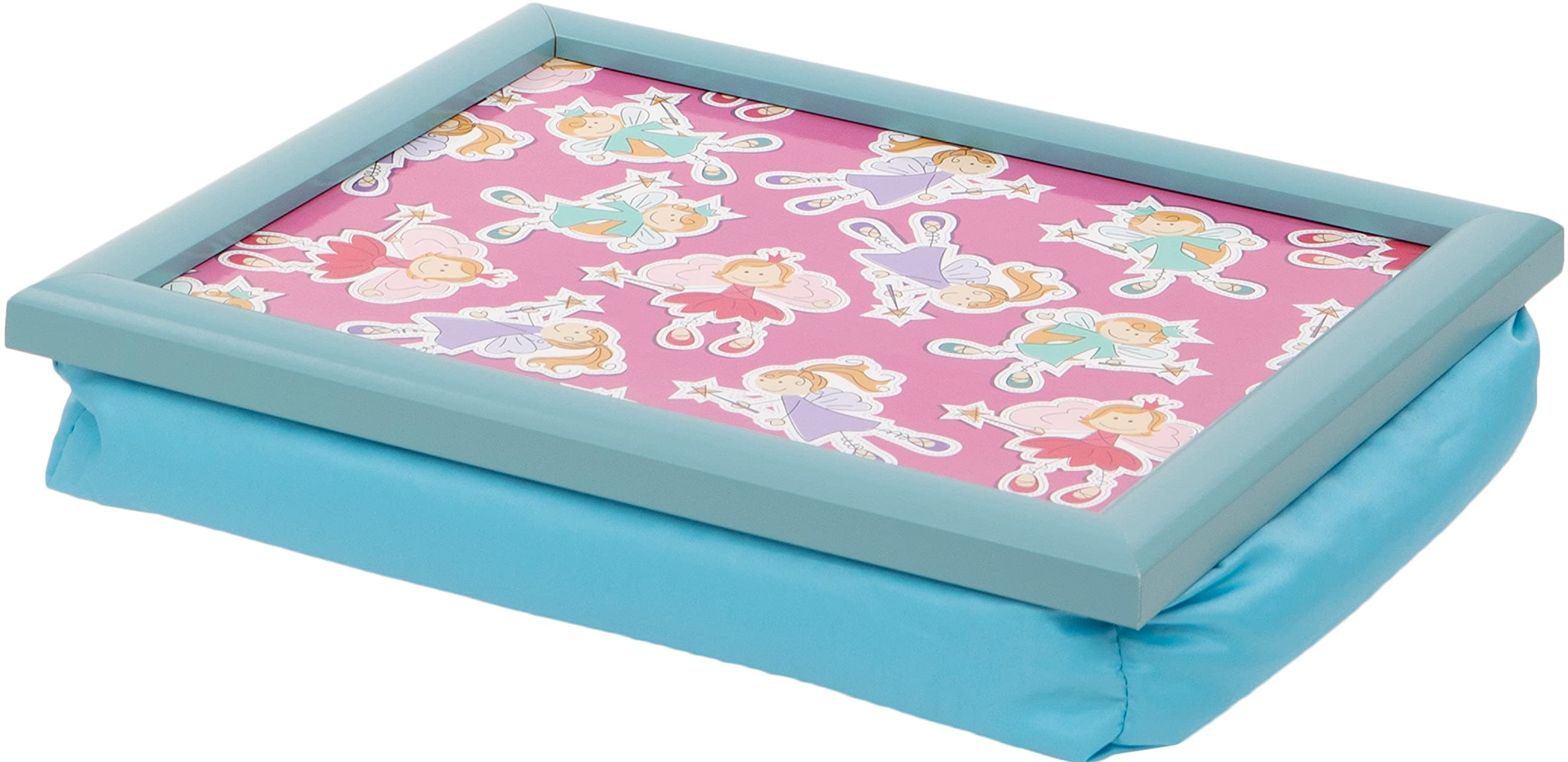 Maturi Small Lap Tray for Kids, Fairy Princess Design, Multi-Color, 13.7 x 11.4 x 3-inches