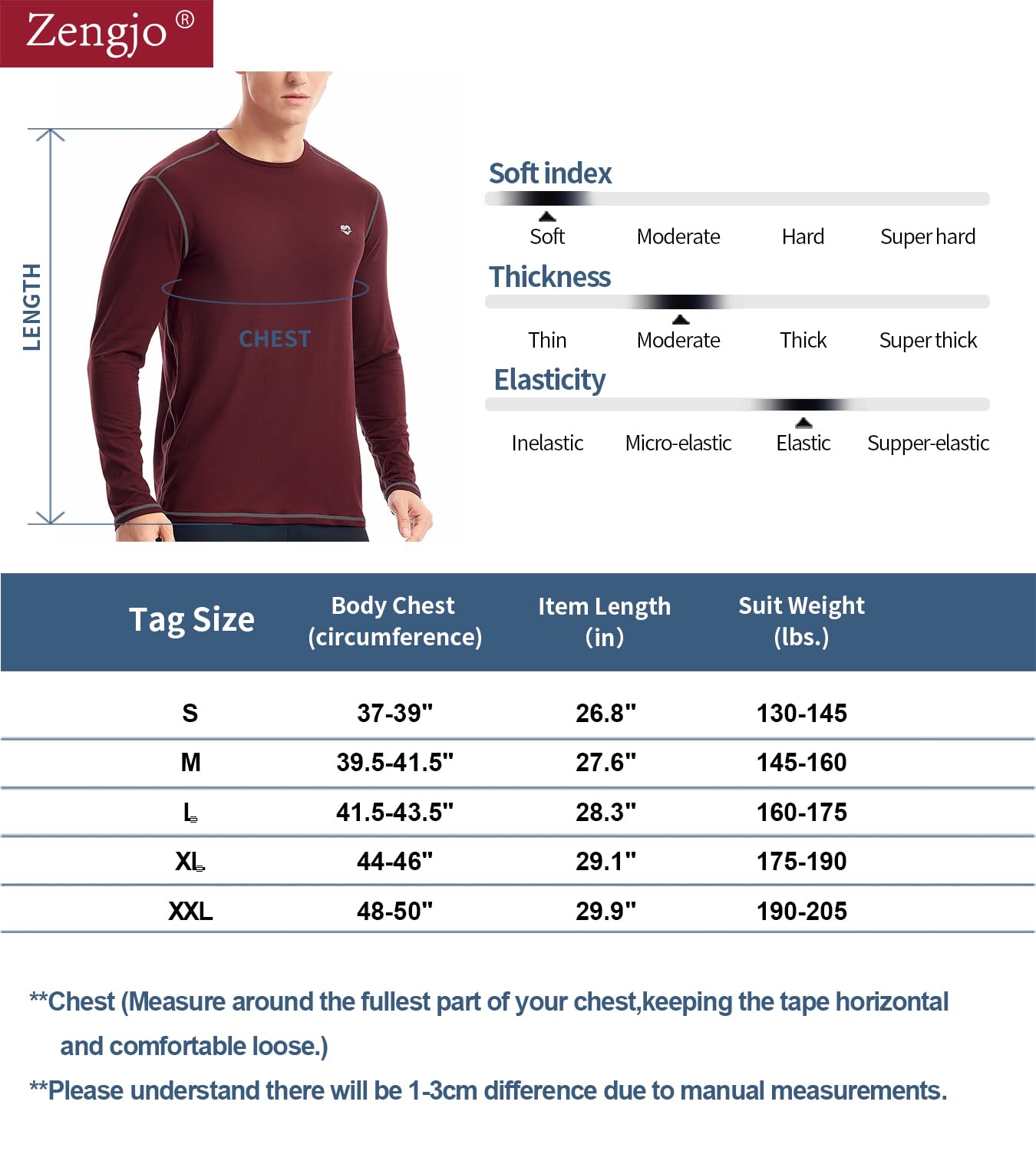 Long Sleeve Running Shirt Men Cold Weather(Off White,XL)