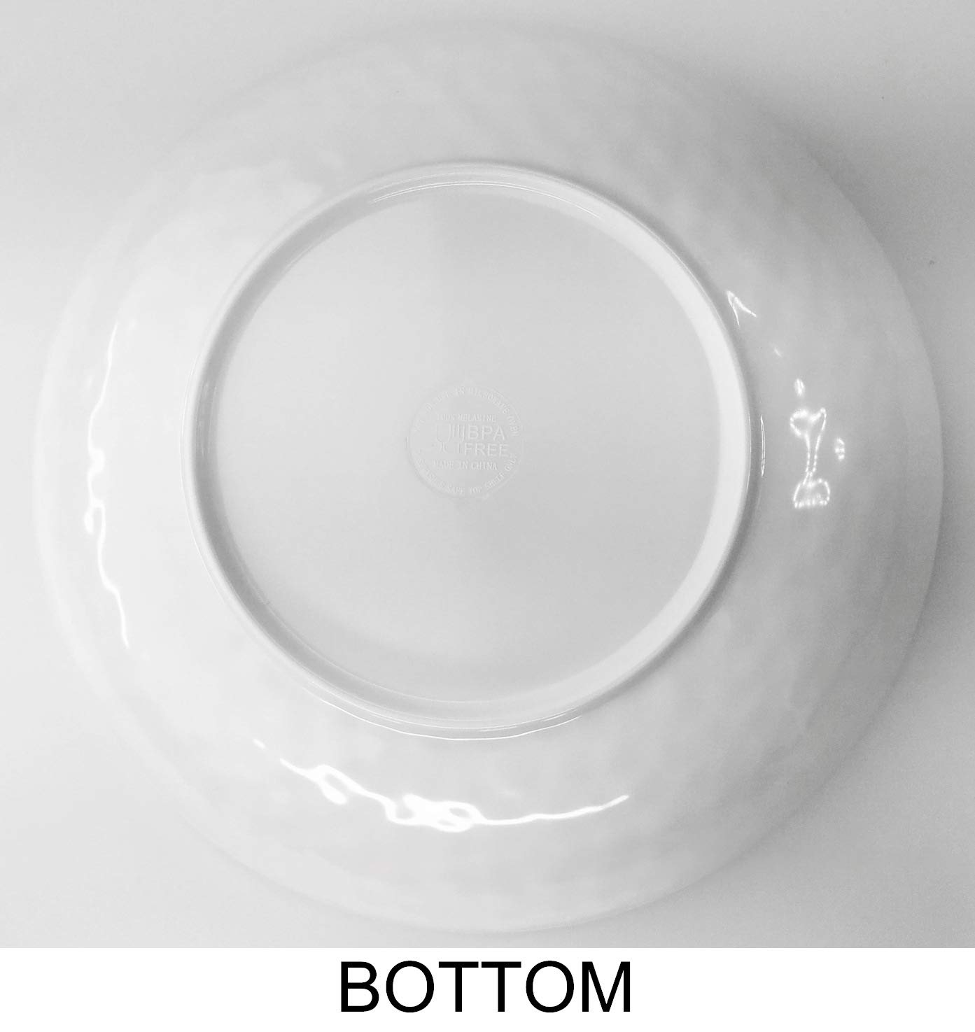KX-WARE Melamine Serving Bowls -2pcs 12inch Larger Salad Bowls/Mixing Bowls,White Color| Break-resistant 100% Melamine Bowls | Dishwasher Safe,BPA Free