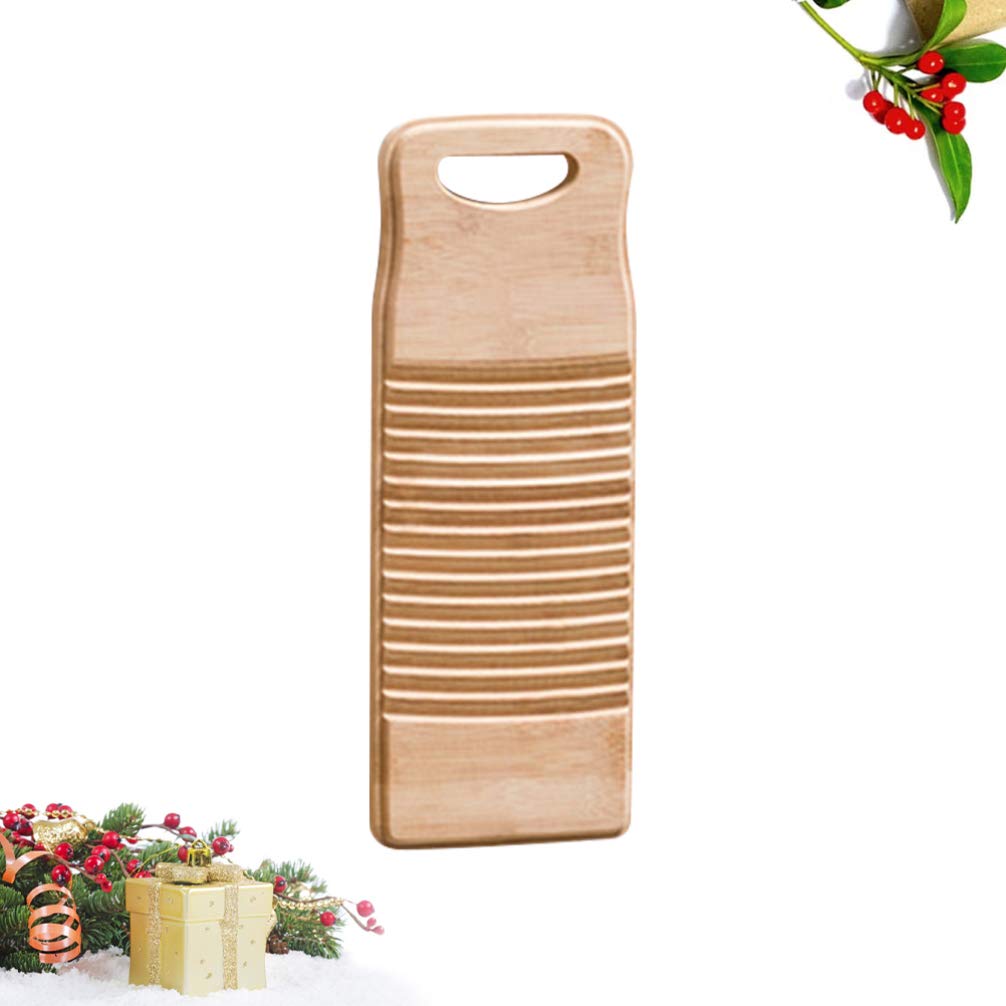 Wood wooden washboard Washboard Practical Clothes Bamboo Washboard Anti-slip Laundry Cleaning Board Manual Clothes Washing Tool for Home - laundry washboard 40cm washing clothes board