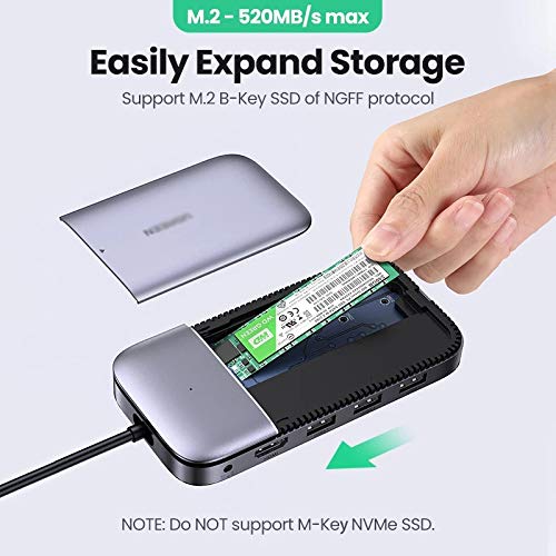 N/A USB C HUB USB Type C 3.1 to M.2 B-Key HDMI 4K 60Hz USB 3.1 10Gbps USB C HDMI HUB Splitter