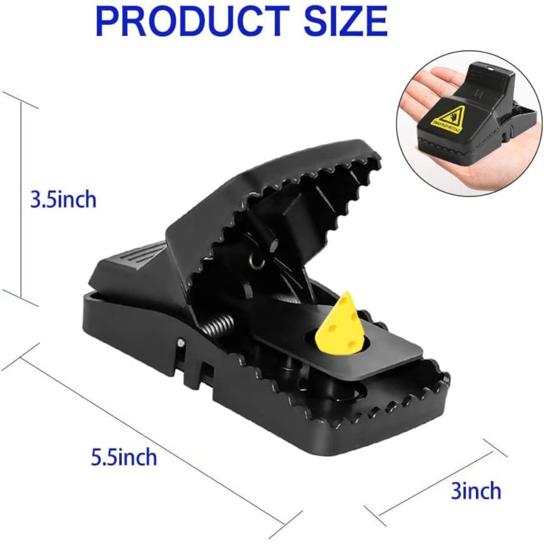 SHAHZ Rat Traps β 4 Pc Larg Size Mouse Traps Pack for Indoor & Outdoor Use, Effective Rodent Control, Durable and Humane Design, Perfect for Mice and Rats, Reliable Solution for Home and Garden
