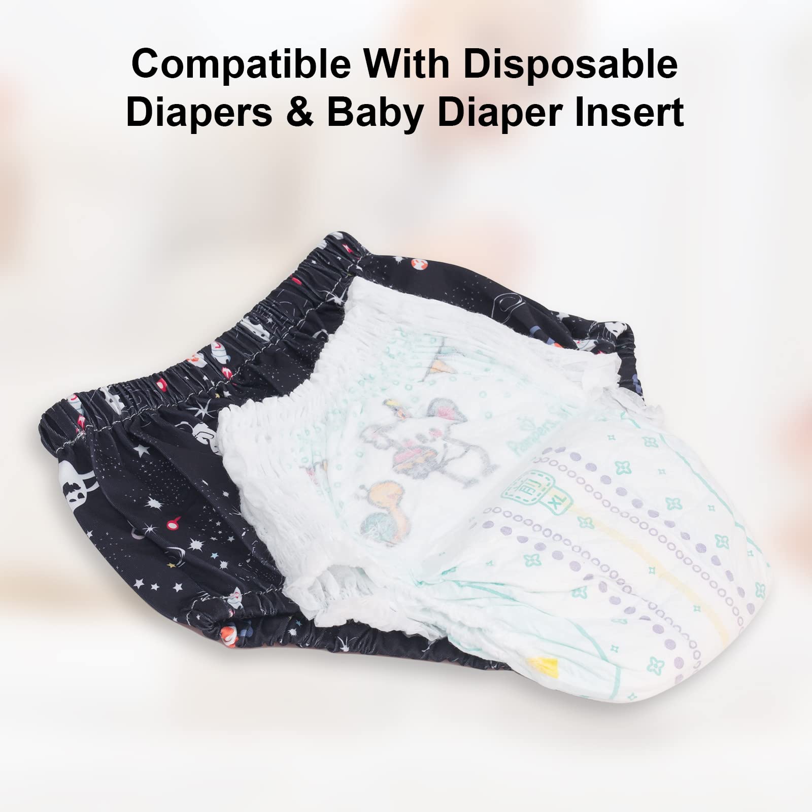 Potty Training Underwear for Boys, Toddler Rubber Swim Diaper Cover, Plastic Pants for Toddlers Training Pants, Training Underwear for Boys 4T