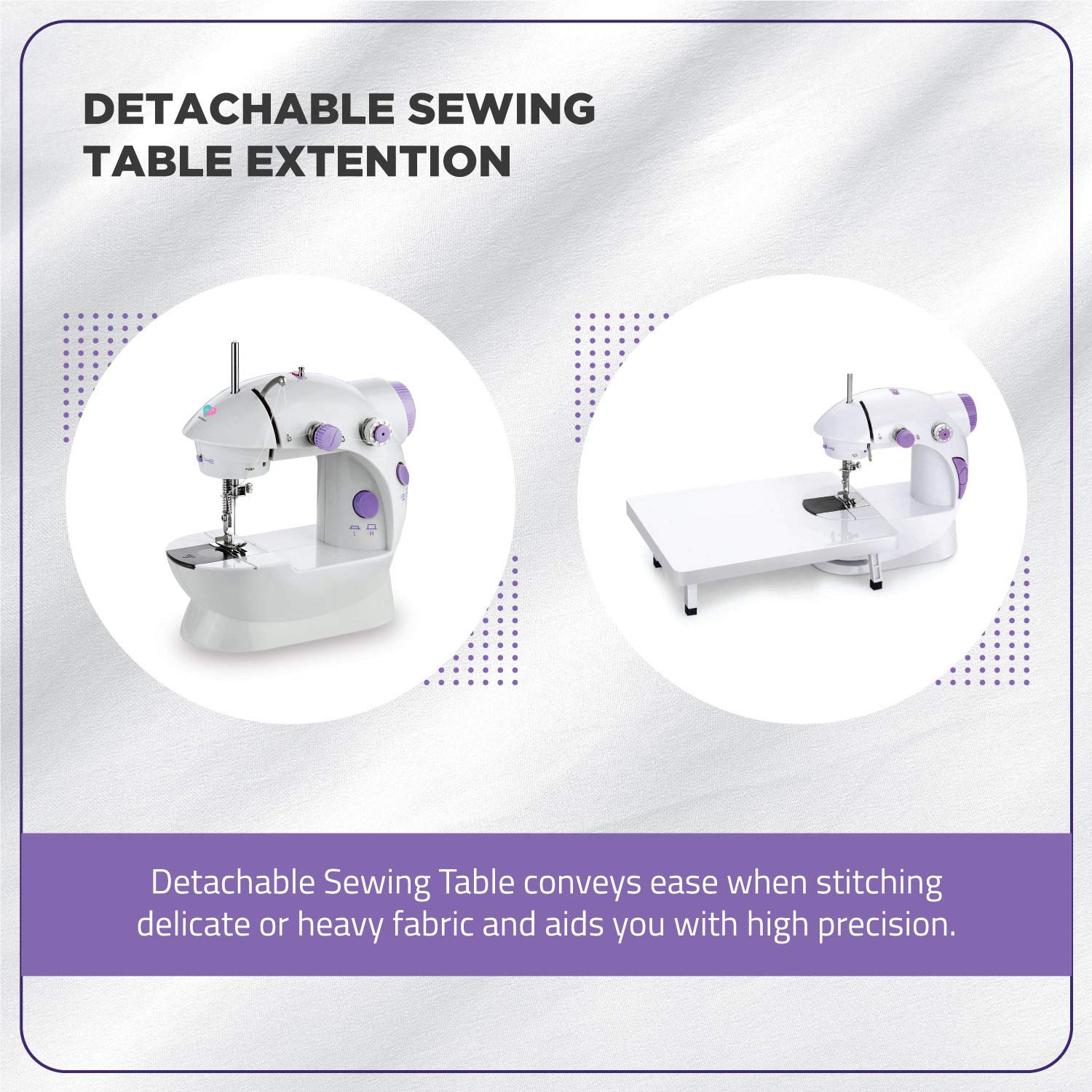 Juvenics Mini Sewing Machine- Small and Travel Friendly Sewing Machine - Foot Pedal- Portable for Small Projects and Quick Repairs