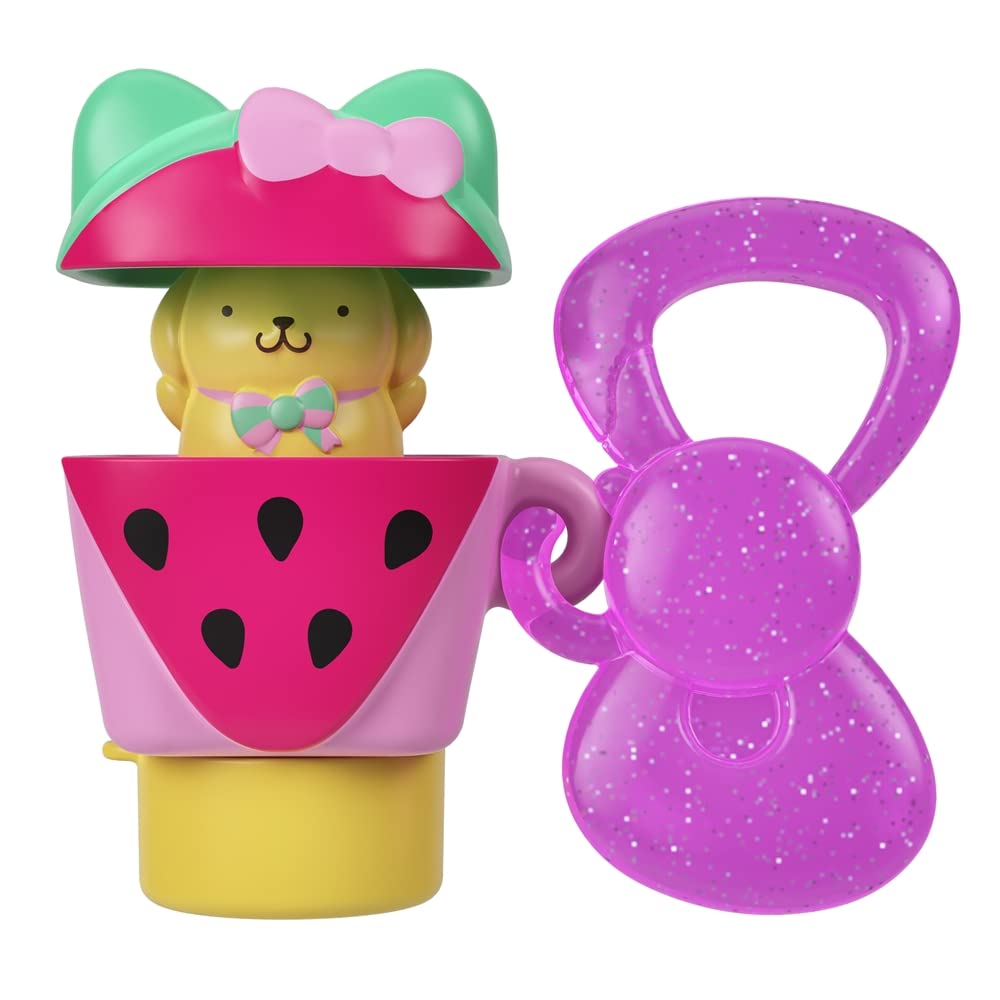 Mattel Mini Collectible Stamper, Pencil Topper and Key Chain Set - Inspired by Hello Kitty and Friends ~ Unopened and Identified Blind Bag ~ Pompompurin ~ Watermelon Stamp