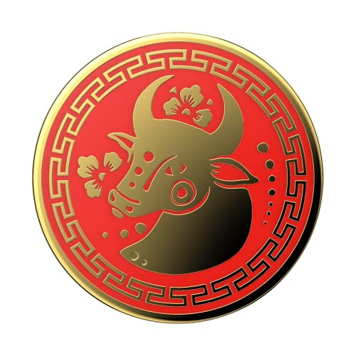 PopSockets Phone Grip with Expanding Kickstand, PopSockets for Phone - Enamel Year of the Ox