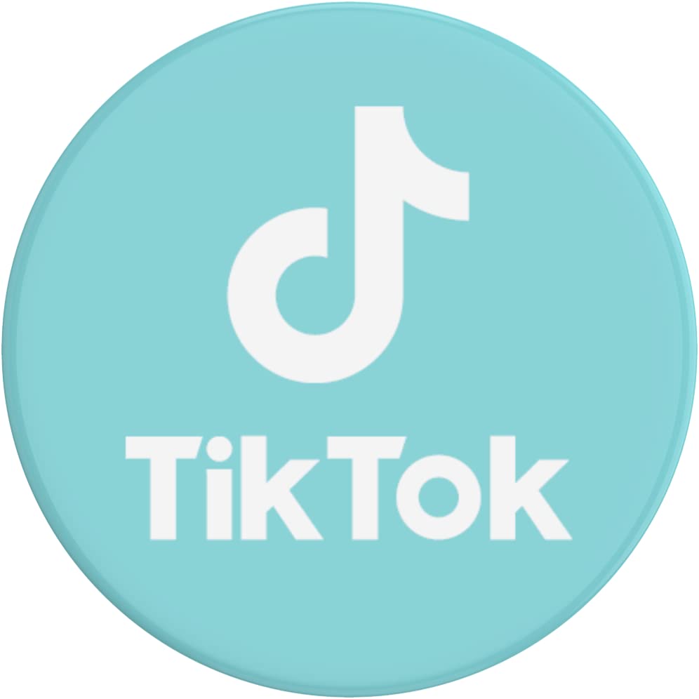 PopSockets Phone Grip with Expanding Kickstand, TikTok PopGrip - Tik Tok Blue
