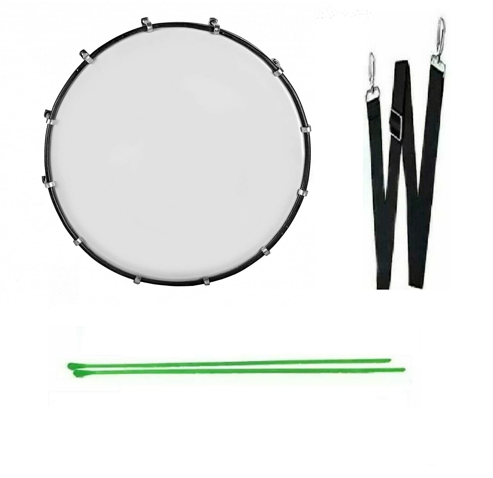Naad Indian Musical Instrument Stainless Steel Nasik Tasha Drum With Bag and Stick