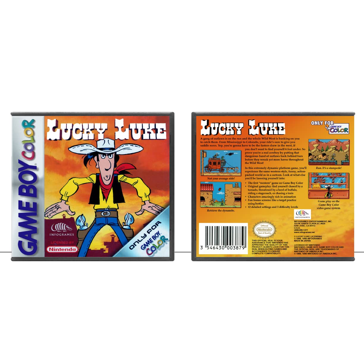 Lucky Luke | (GBC) Game Boy Color - Game Case Only - No Game