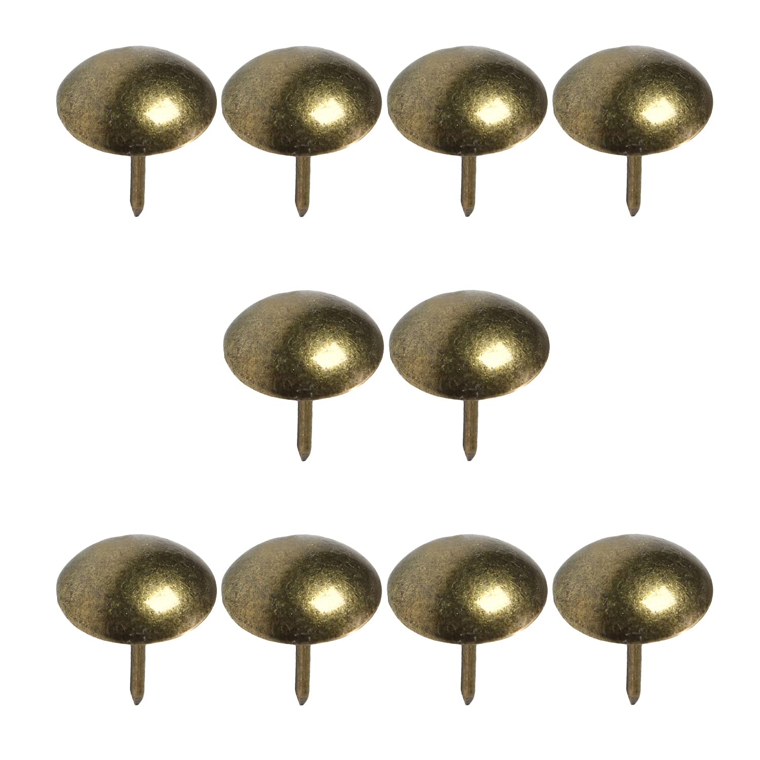 Juvielich 100Pcs Upholstery Round Thumb Tacks 19mm/0.75" Head Dia Iron electroplated Vintage Style Metal 23mm/0.91" Height for Furniture Decoration Chair Cork Board Sofa Headboards Bronze