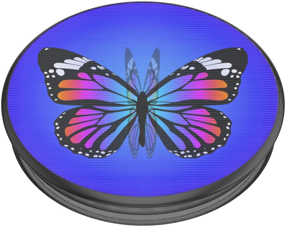 PopSockets PopTop (Top only. Base Sold Separately) Swappable Top for PopSockets Phone Grip Base, Playful PopTop - Lenticular Flutterfly
