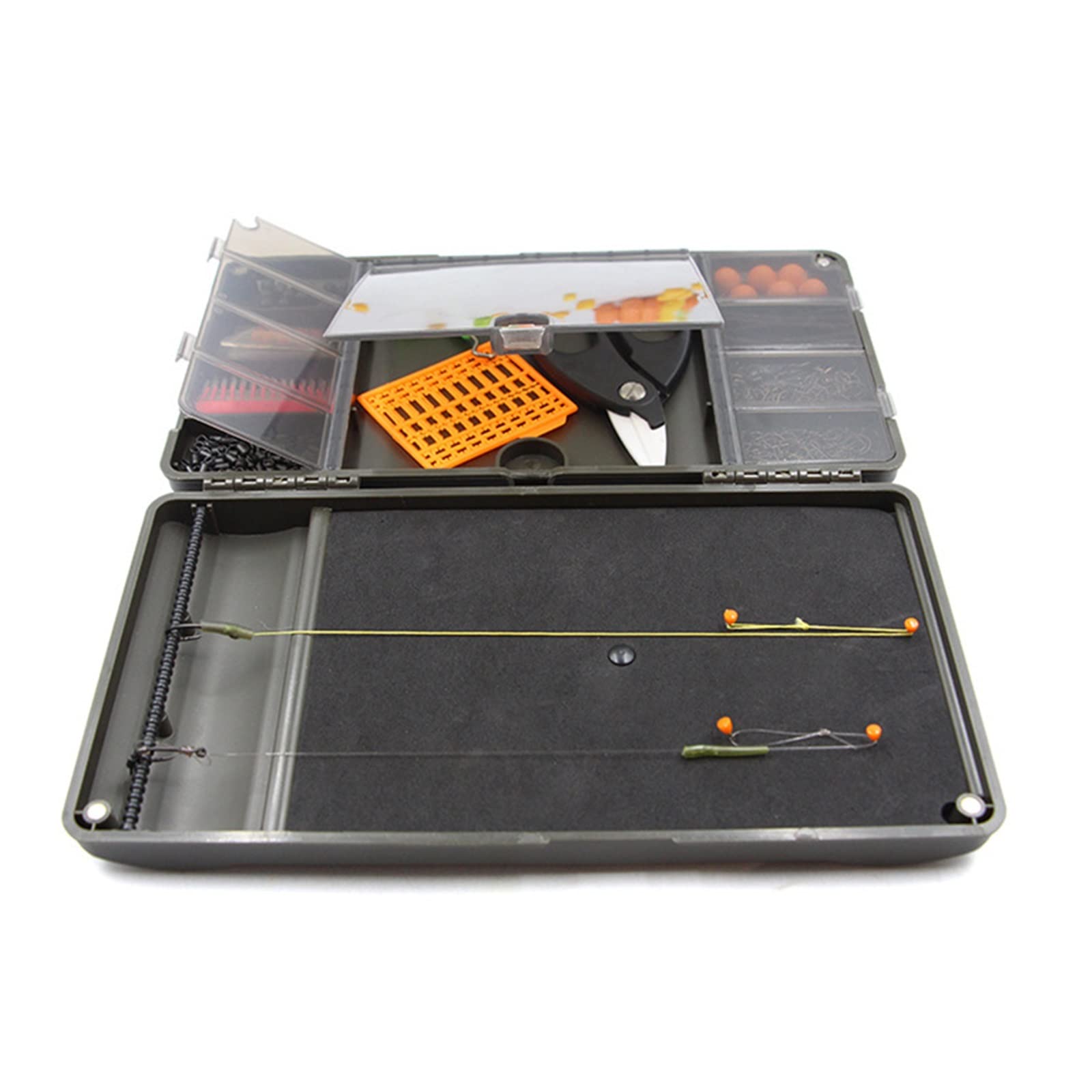 MEFESE 8 Slots Carp Fishing Rig Storage Case Compartment Fishing Tackle Box Swivels Hook Bait Storage Fishing Tackle Accessories Boxes