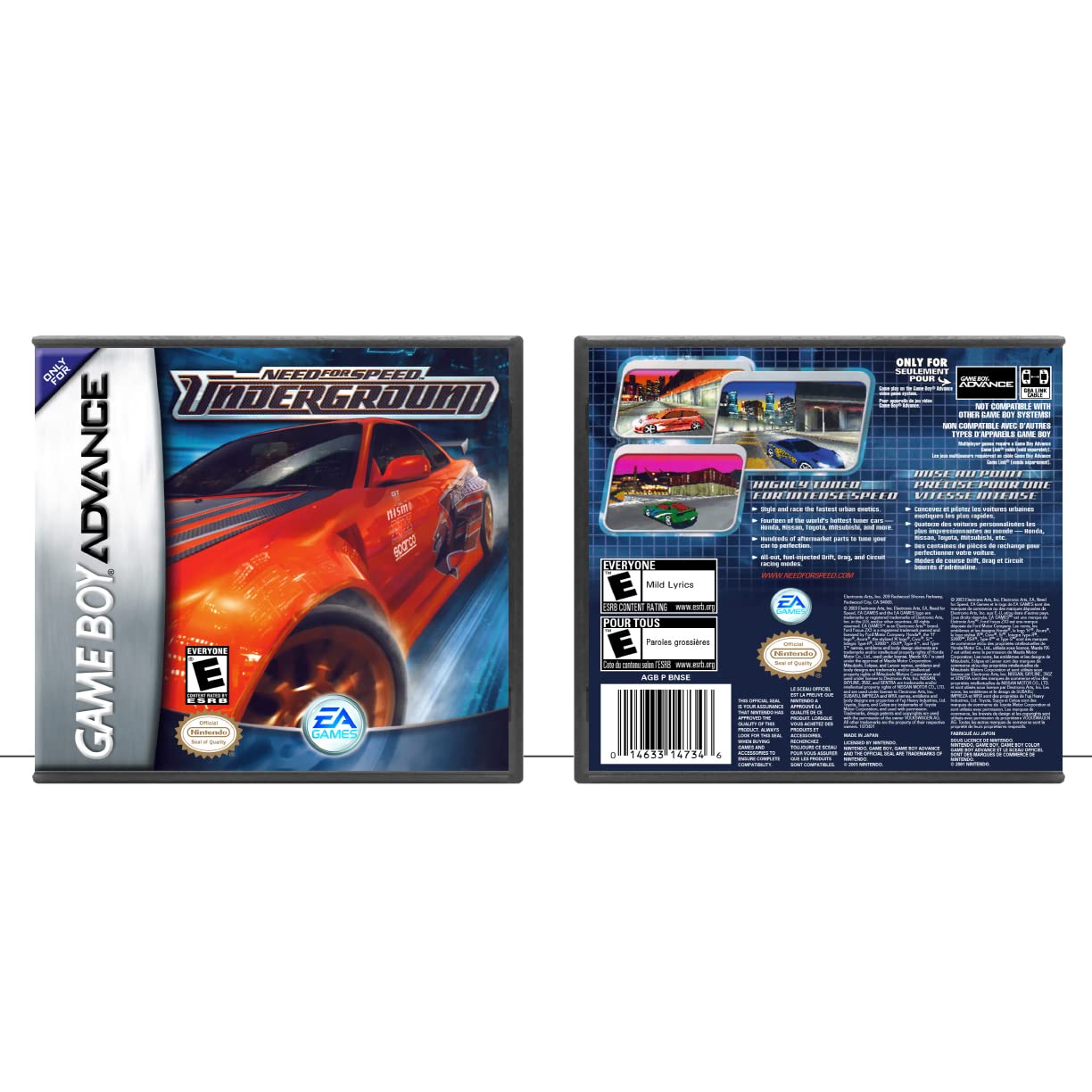 Need for Speed: Underground | (GBA) Game Boy Advance - Game Case Only - No Game