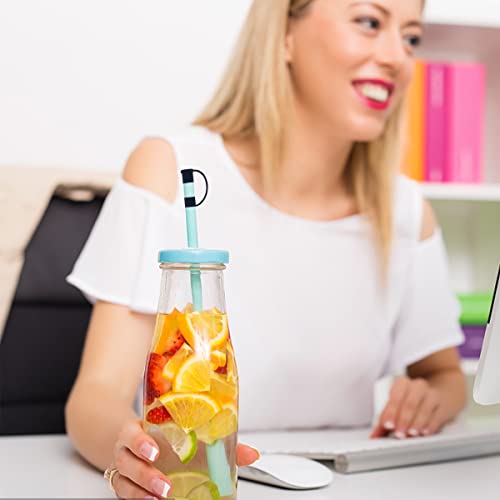 JpGdn 24pcs/pack 10mm Silicone Straw Tips Covers Cap Topper Black for 9-10mm Big large Wide Reusable or Stainless steel Straw or Stanley Cups Food Grade Dust-Proof Straw Plugs Home Kitchen Accessories