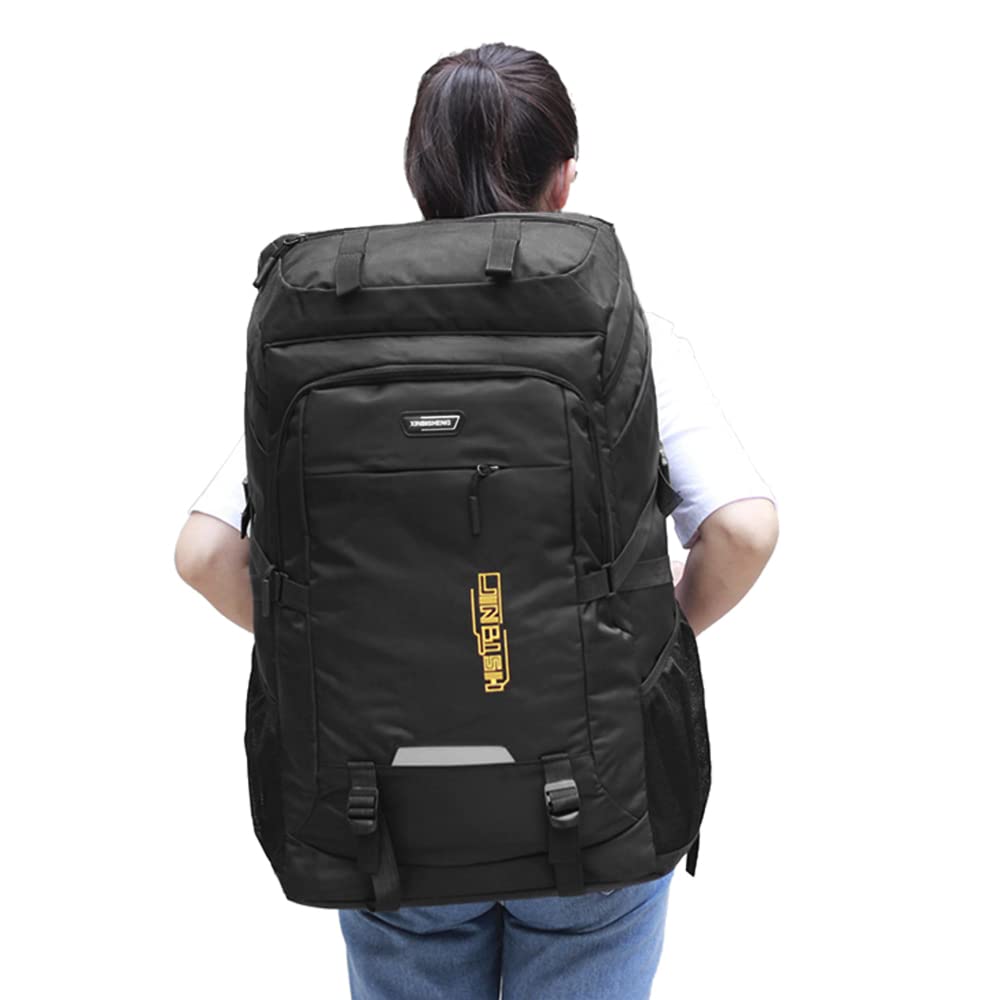 HUIOP Camping Backpack, 80L Mountaineering Backpack Waterproof Outdoor Running Bag Bicycle Bag Large Capacity Riding Bag Breathable Jogging Travel Daypack Bag for Riding Running Hiking Camping