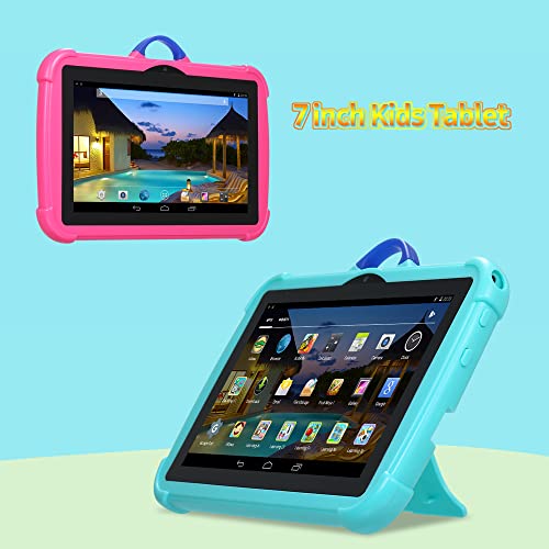 HUIOP Tablet, Q8 7 inch Tablet IPS Screen 1024 * 600 Resolution 1GB+8GB Memory Android 6.0 Support/BT Connection Blue US Plug