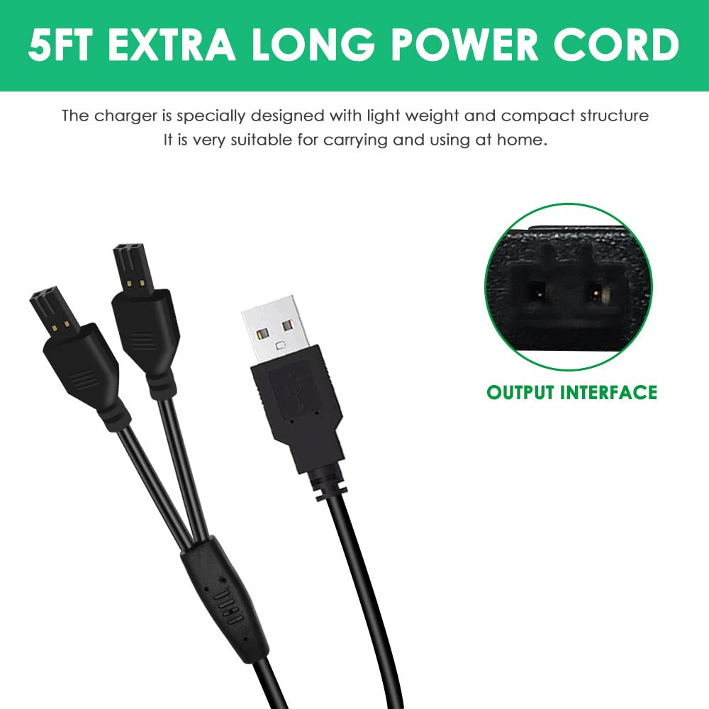 Mrgru Replacement Charger Cable Compatible with PetSafe Remote Trainer 100/300 / 600/900 Yard Models USB Power Adapter Supply