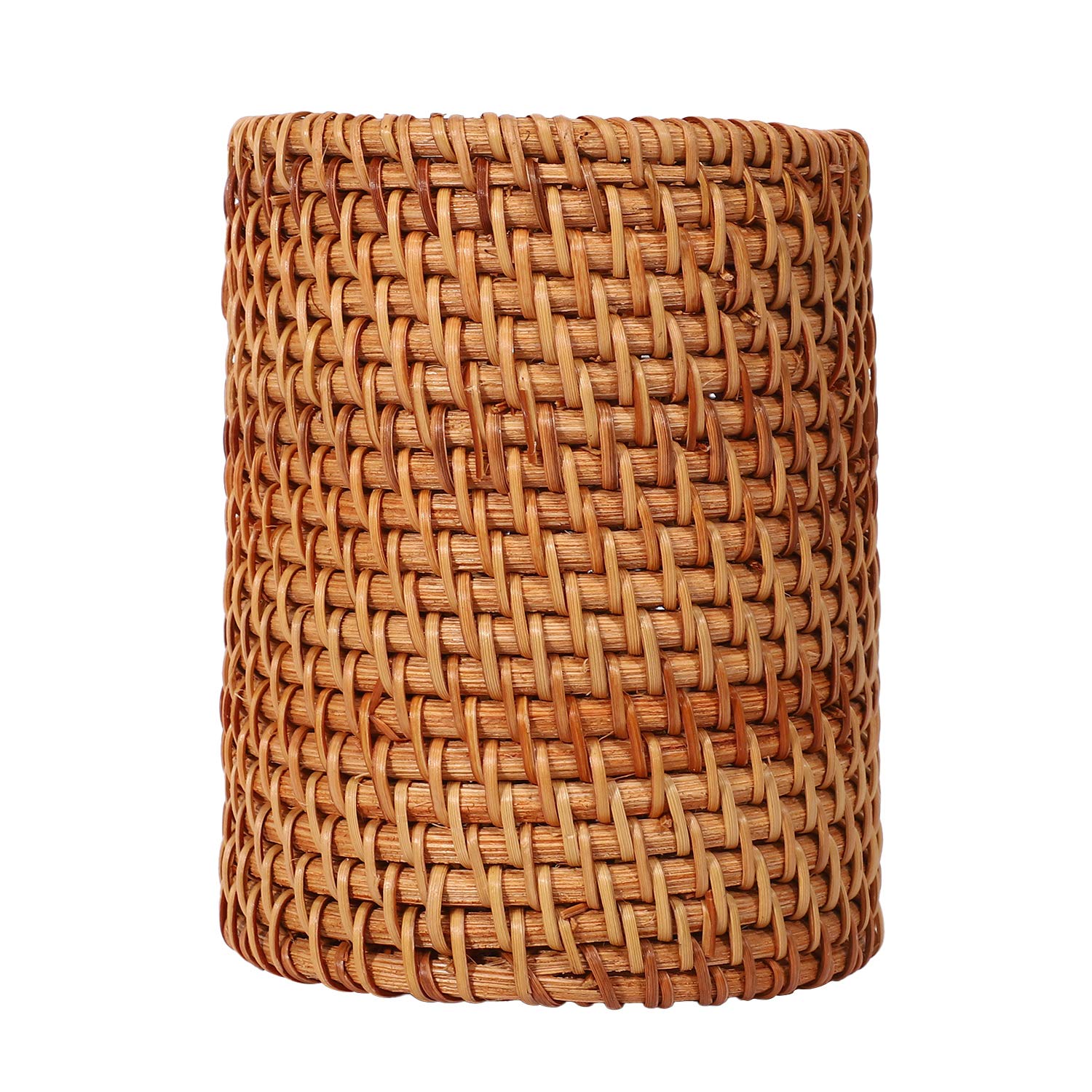 Pasuihcay Rattan Chopsticks Tube Shovel Spoons Bucket Dinner Knives Forks Tableware Storage Box Home Storage Baskets Organizer A