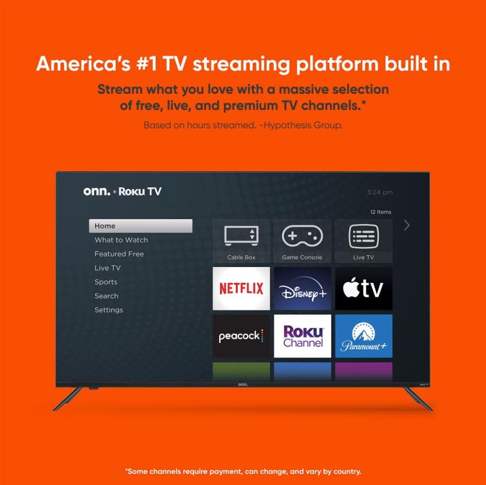 Onn 24-Inch Class HD 720p LED Smart TV 60Hz Refresh Rate Compatible with Alexa & Google Assistant + Free Wall Mount (100012590) (Renewed)