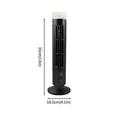 Ongmies Tower Fan Cooling Standing Fan for Bedroom Home, Personal Portable Mini Small USB Fans, Electric Quiet Bladeless Desk Table Fan, Vertical Air Conditioner, 2 Mode Air Cooler (Black)