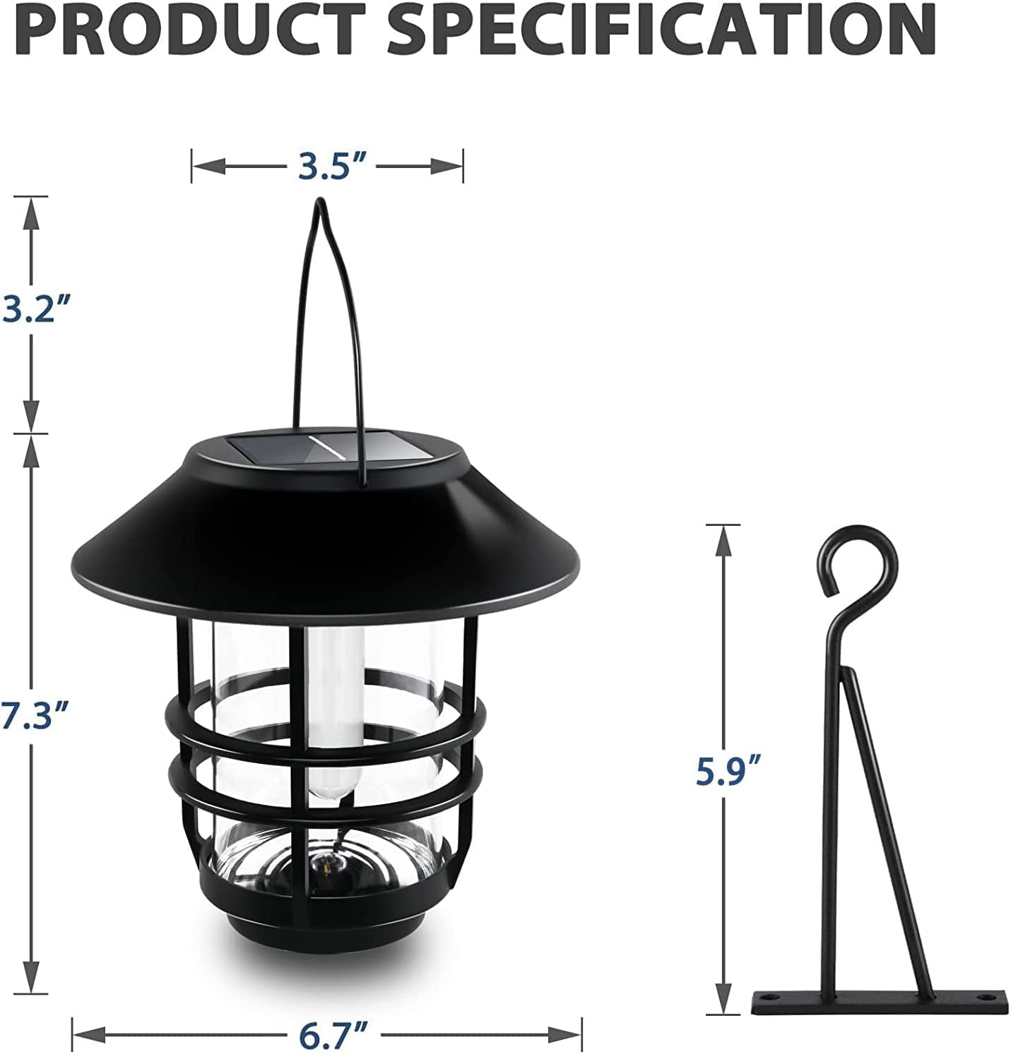 Otdair Solar Wall Lantern Outdoor, Flickering Flames Solar Sconce Lights Outdoor, Hanging Solar Lamps Wall Mount for Front Porch, Patio and Yard, 4 Pack