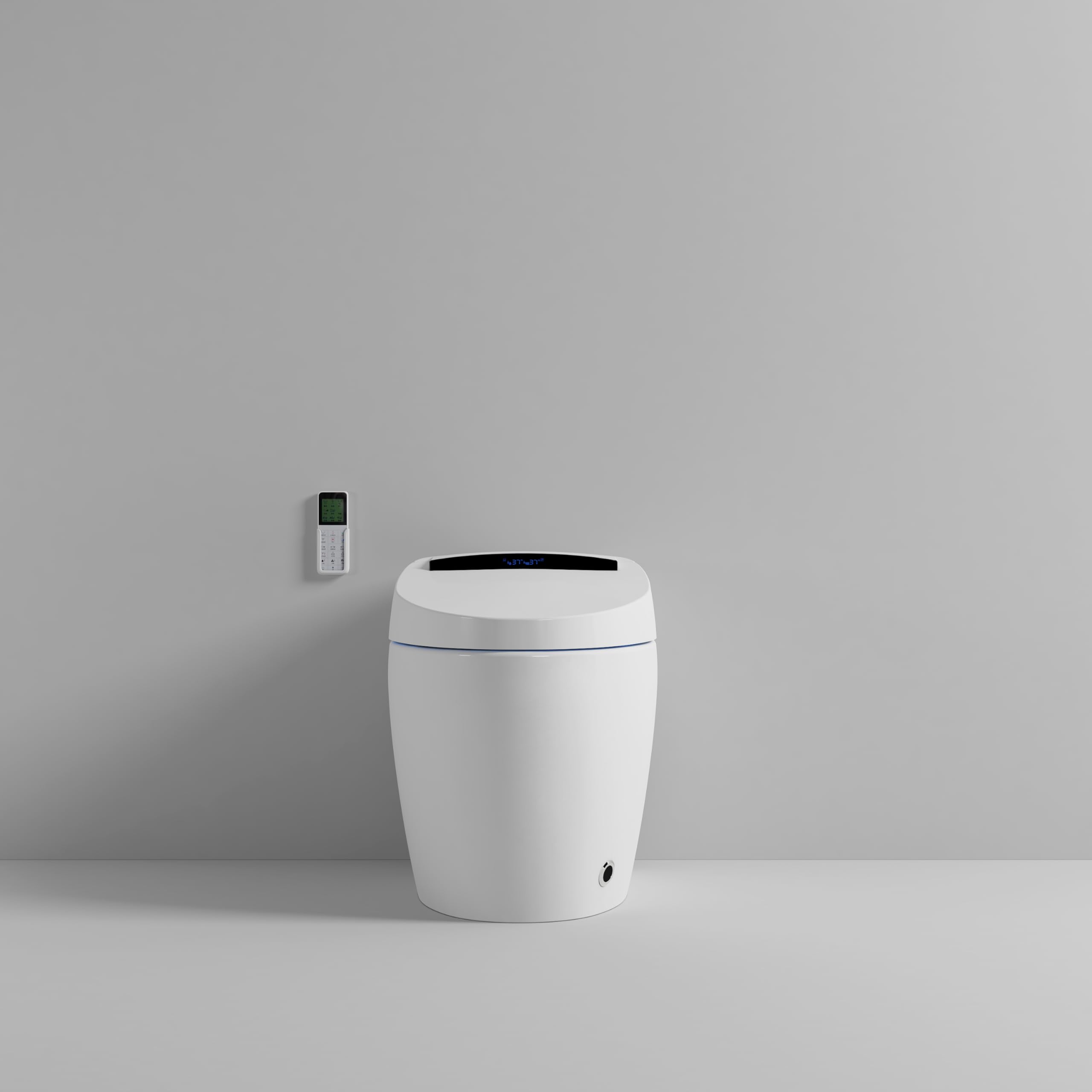 Smart Toilet with Built-In Bidet, Auto Open and Close Lid, Heated Seat, One-Piece Modern Toilet with Voice Control and Foam Shield