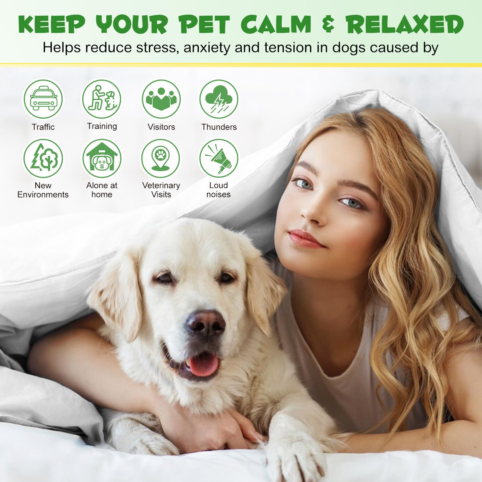 Tiuedu Dog Calming Pheromone Diffuser, 2 in 1 Calming Diffuser Kit for Dogs Anxiety Relief,Pheromone Diffuser for Dog Separation Anxiety Relief,Reduce Stress