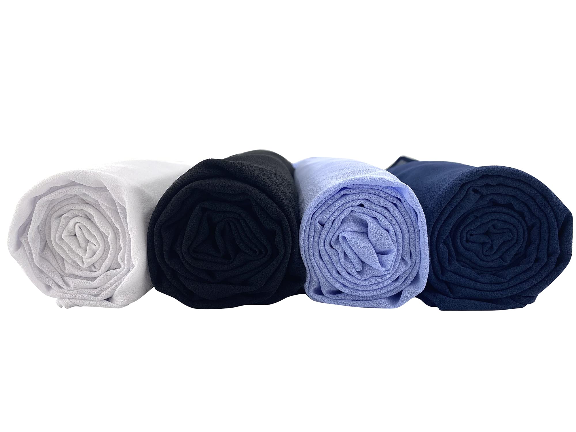 MANSHU 4 PCS Women Soft Chiffon Scarves Shawl Long Scarf Wrap Scarves.