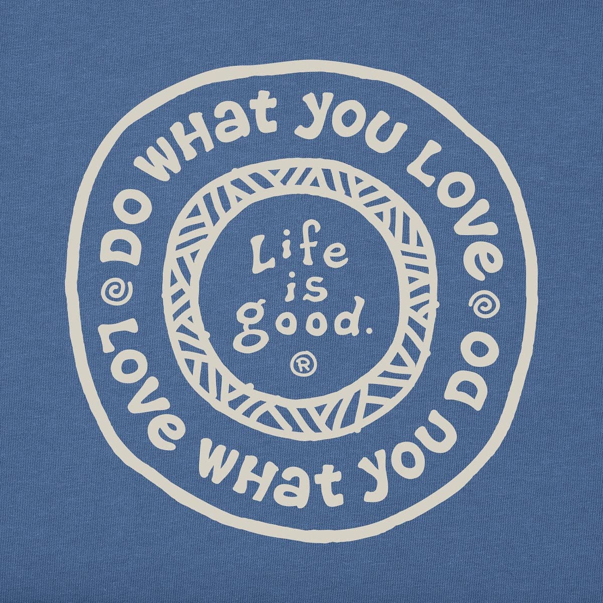 Life is Good. Men's Do What You Love LS Crusher Tee, Vintage Blue