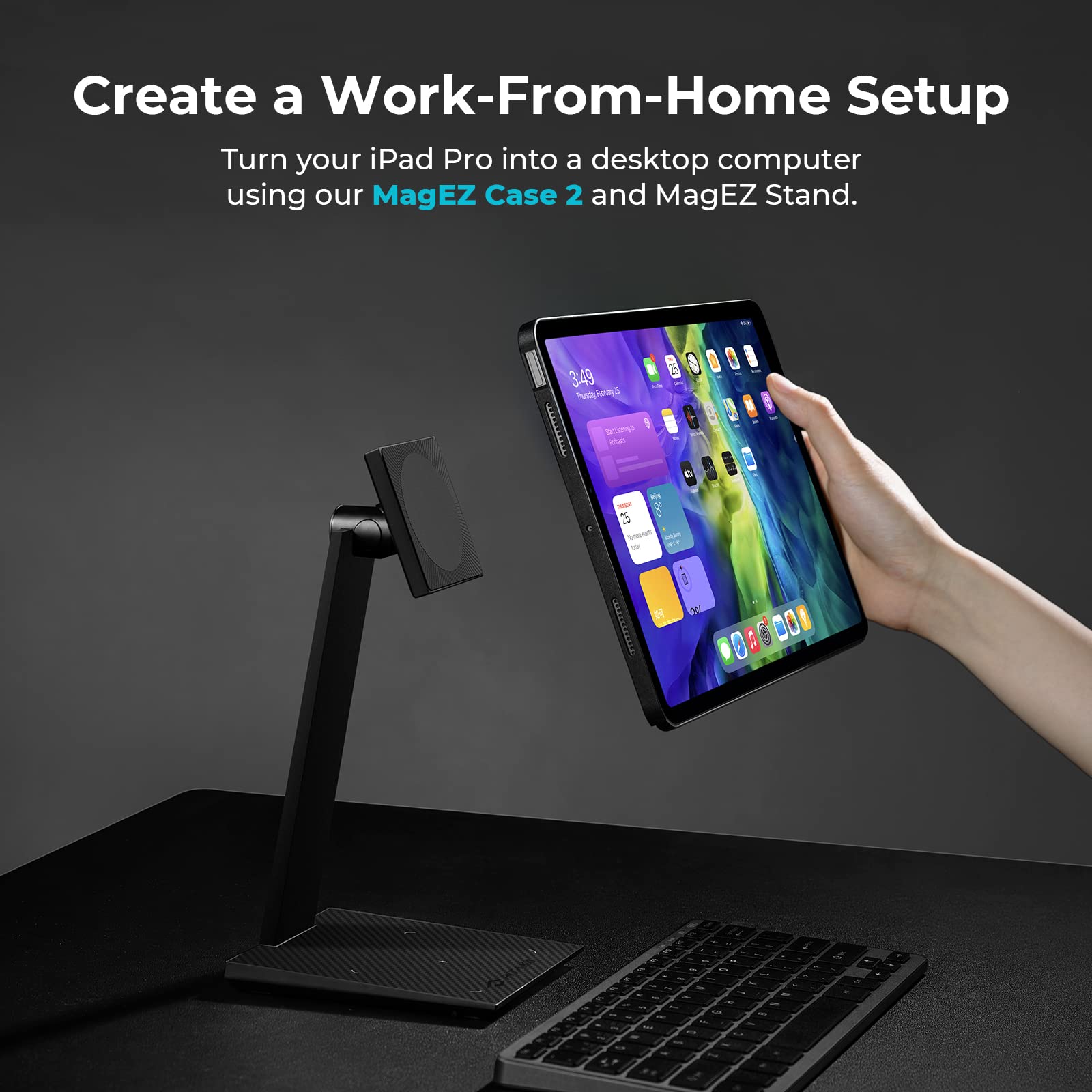 PITAKA iPad Air 5th Case 2022/iPad Air 4th Case 2020 10.9 Inch [MagEZ Case 2] Ultra Thin Aramid Fiber Magic Keyboard Compatible Case, Magnetic Case Works with MagEZ Stand & MagEZ Folio