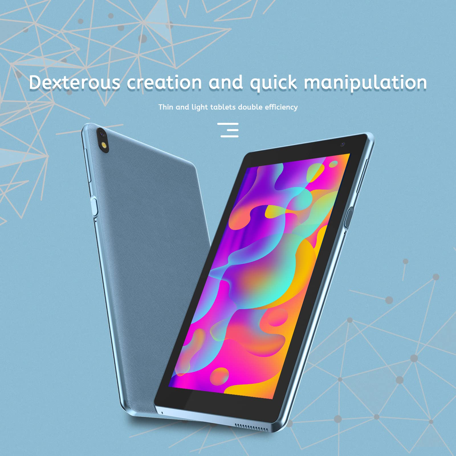 NOVOJOY Tablets 7 inch Tablet, 7β Display, 64 GB ROM, 2GB RAM Quad-Core Processor Android 11 WiFi Tablets Blue.