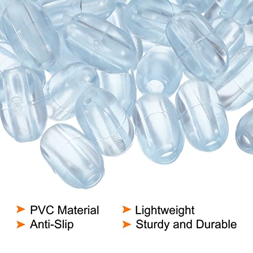 MECCANIXITY Kitchen Sink Rack Feet 5mm ID x 13mm OD PVC Sink Replacement Feet for Protective Sink Grid, Clear Pack of 20