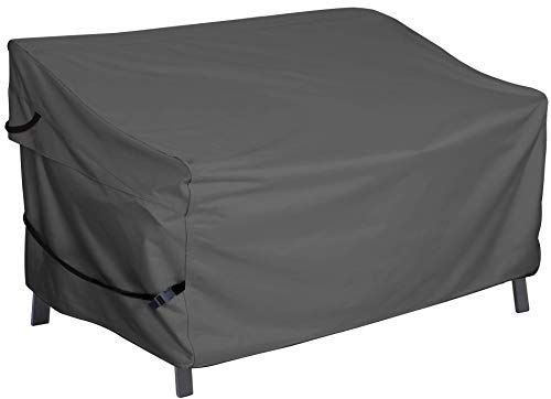 Porch Shield 600D Waterproof Outdoor Furniture Sofa Cover – Patio 3-Seater Couch Cover 77W x 35D x 35H inch, Black