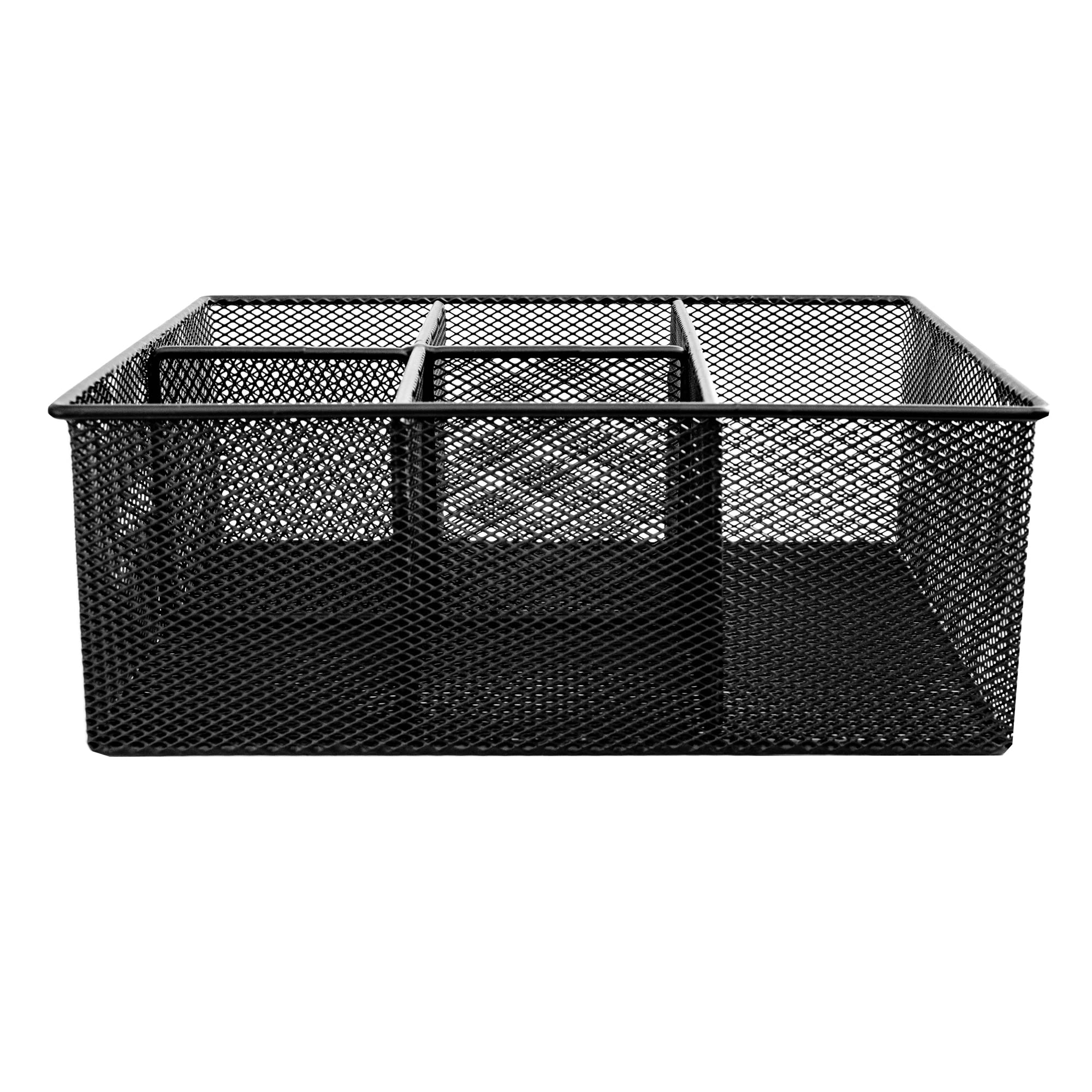 Maypes Utensil Holder for Party Hosting Essentials 4 Silverware Carrier Slots, 1 Small Paper Plate Holder, 2 Side Handles β Condiment Caddy, Grill Caddy Flatware Caddy Outdoor Cutlery Caddy (Black)