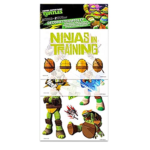 Teenage Mutant Ninja Turtles Mini Backpack with Lunch Box Set - Bundle with 11β TMNT Backpack, Lunch Bag, Stickers, More | TMNT Backpack for Toddler Boys