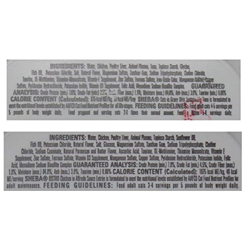 Sheba Perfect Portions Premium Cuts in Gravy Cat Food 4 Flavor 8 Can Sampler, (2) Each: Bistro Chicken Alfredo, Tuna, Salmon, Chicken (2.6 Ounces) - Plus Catnip Toy and Fun Facts Booklet Bundle