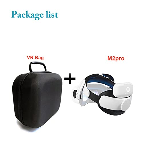M2 Pro Battery Strap for Oculus Quest 2 Elite Halo Strap B2 Battery Pack F2 Air Fan No Fog Interface C2 Carrying Bag Case (Color : Set5)