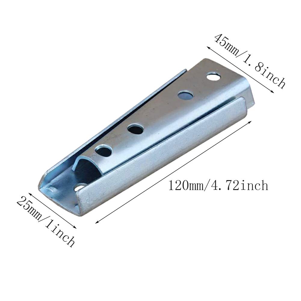 KAIISSA 4.7 Inch Concealed Headboard Panel Wall Fixing Brackets, Heavy Duty Interlocking Hangers Furniture Connector, Universal Metal Sectional Sofa Interlocking Connector for Sofa, Bed (2 Pair)