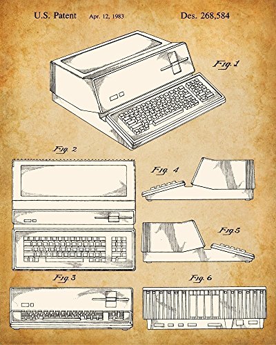 Original Steve Jobs Computer Patent Art Prints - Set of Four Photos (8x10) Unframed - Makes a Great Home or Office Decor and Gift Under $20 for Computer Geeks/Gurus and Tech Support