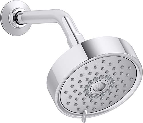 KOHLER 22170-CP Purist Multifunction Showerhead, Wall-Mount Showerhead with Three Sprays, 2.5 GPM, Polished Chrome