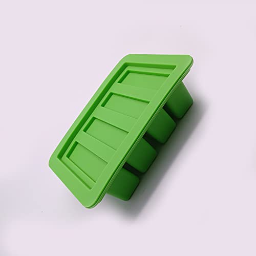 Silicone butter mold,Large Trays Butter Mold Set of 1 , BPA free premium silicone tray with lid (green)