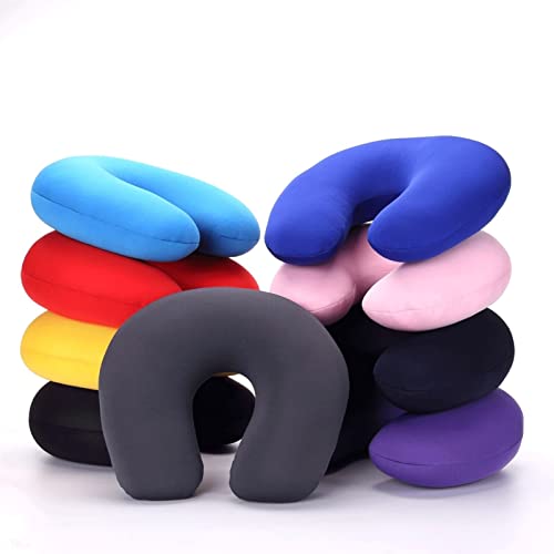 KIFRAL Neck Pillow U Shaped Neck Pillow Micro Beads for Rest Airplane Car Travel Pillow Foam Pillow Bedding Set (Color : 3, Size : 33x27cm)