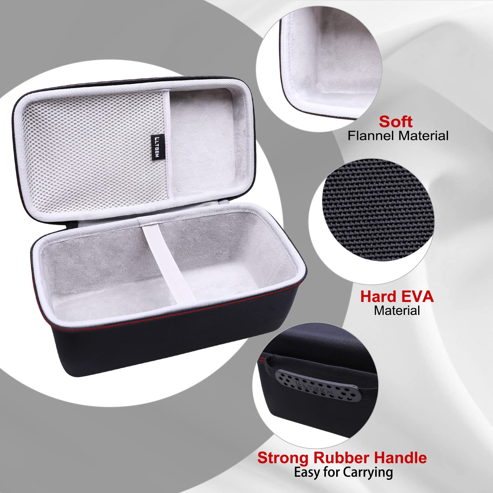 LTGEM Hard Case for HyperX QuadCast/QuadCast S Condenser Microphone(Inside: 10.5"x5.1"x5.1")