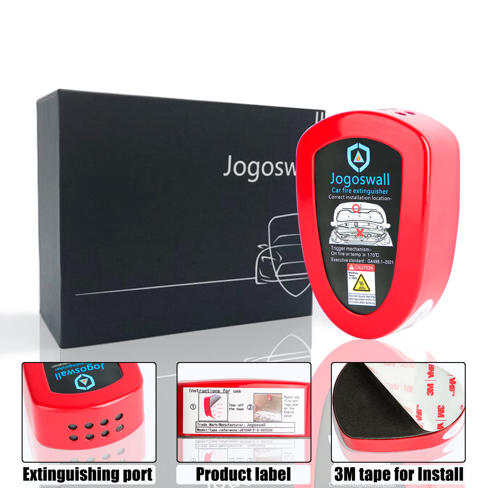 Jogoswall Automatic Fire Extinguisher,Fire Extinguisher Car,Small Fire Extinguisher,0.24lbs,Car Fire Extinguisher,clean agent fire extinguishers (CAR,SUV,TRUCK)