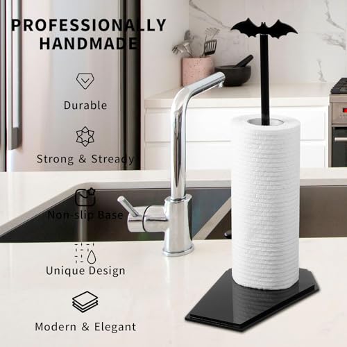 Towel Holder - Halloween Decor for Kitchen and Bathroom - Gothic Home Decor for and Curiosities - Goth Accessories for Countertop Stand